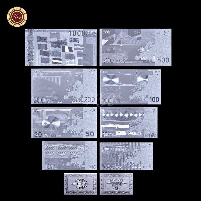 Colorful Euro Plastic Gold Foil Banknotes, Russian Japanese ...