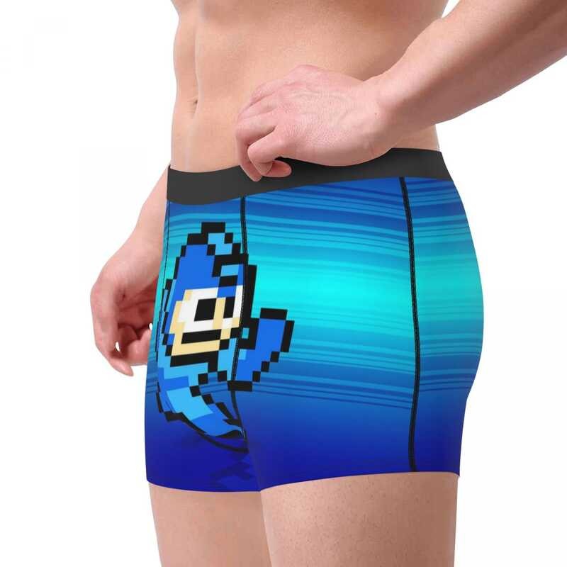 Megaman Men Video Game Mega Man Boxer Briefs Shorts Panties Mid Waist ...
