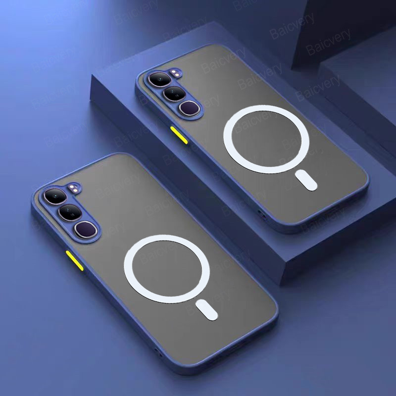 Casing For VIVO V40 Lite 5G 4G With Magnetic Sticker Matte TPU ...