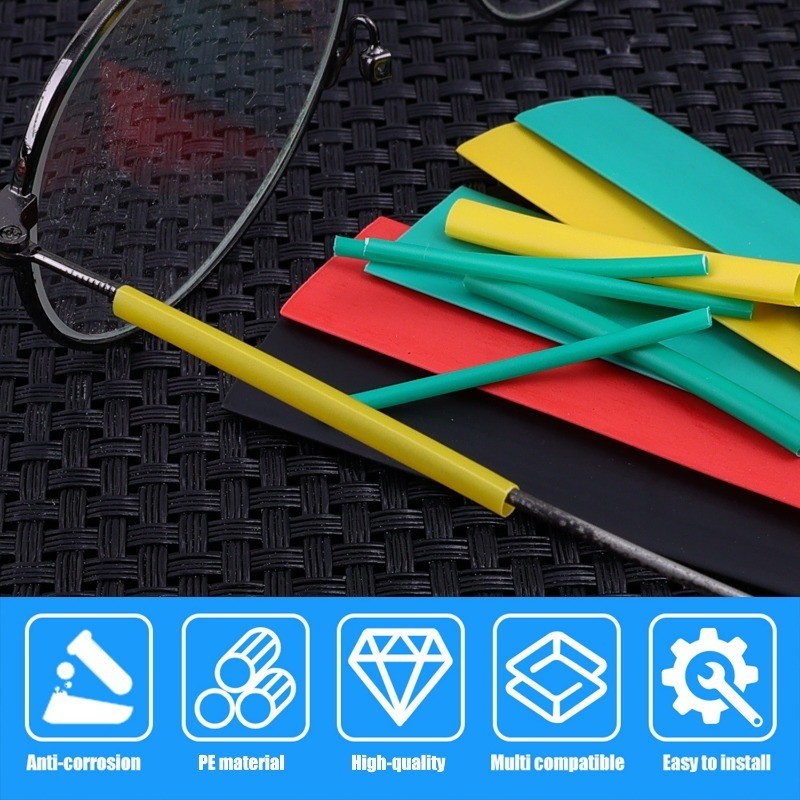 Heat Shrink Tube Kit with Glue - Polyolefin Assorted Wrapping - Wire ...