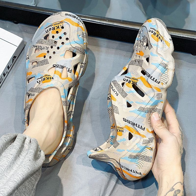 Men's Summer New Style Of Perforated Shoes With A Sense Of Stepping On ...