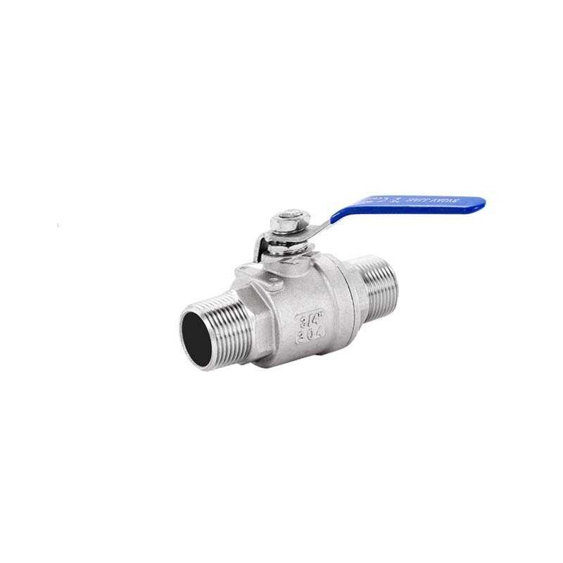 Two Piece Ball Valve 304 Stainless Steel Double Outer Thread Ball Valve ...