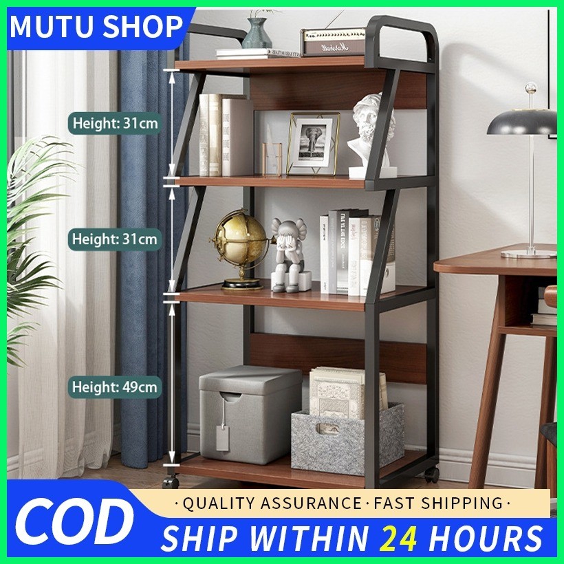§ Office Storage Rack 3/4 Layer Chassis with Wheels Printer Rack Space ...