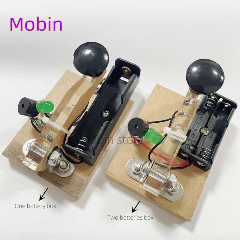 CW 1Pcs/Lot Morse Code Exerciser Charged Key Battery Box At Buzzer ...