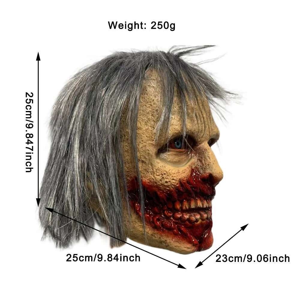 Halloween Scary Horror Realistic Latex Carnival Party Costume Prop ...