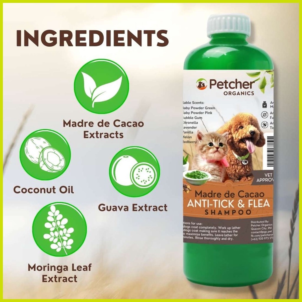 ① ∲ ♥ Petcher Organics Madre De Cacao 1 Gallon Pet Shampoo Pet Anti ...