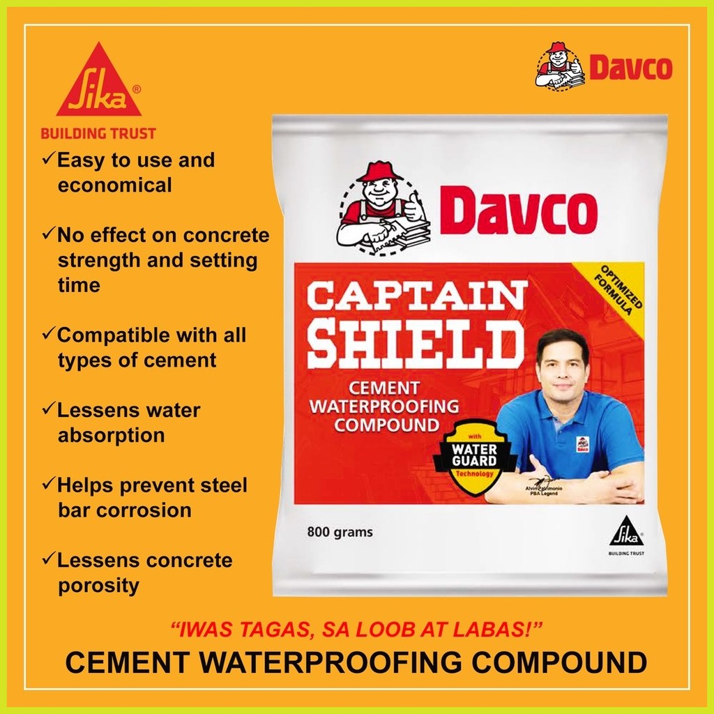 Sika Davco Captain Shield Box (30 x 800G) Integral Waterproofing Powder ...