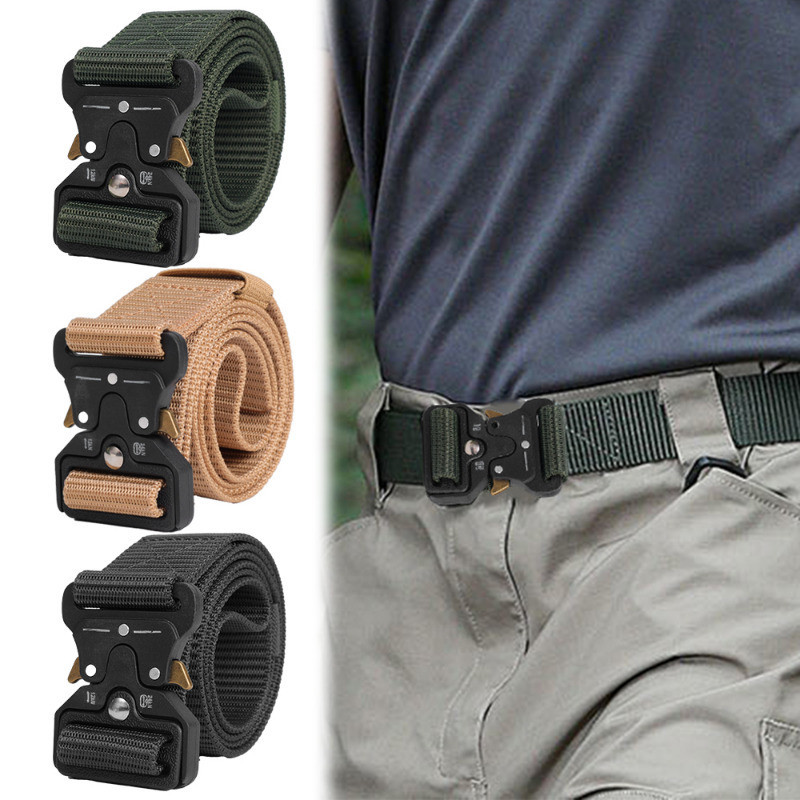 Nylon Automatic Belt Buckle - Military Tactical Waist Belt - Outdoor ...