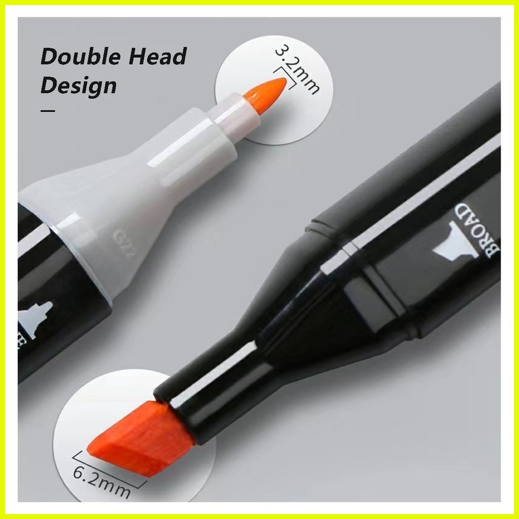 PAE 80 Color Marker Alcohol Markers Set Touch Marker Pen Highlighter ...