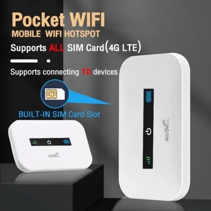 M6 4G 5G Pocket WiFi Router 150Mbps Openline 4G LTE Wireless Hotspot Router Modem Universal Sim ...