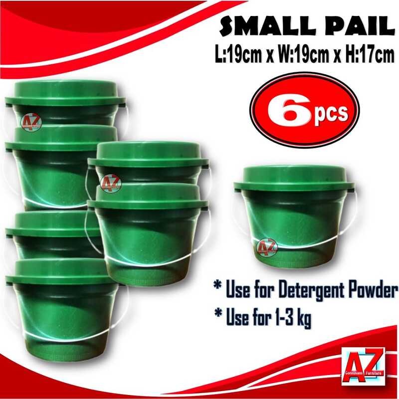 0Fe Small Pail/Timba COLORED Multi-Purpose Bucket Container With Cover ...