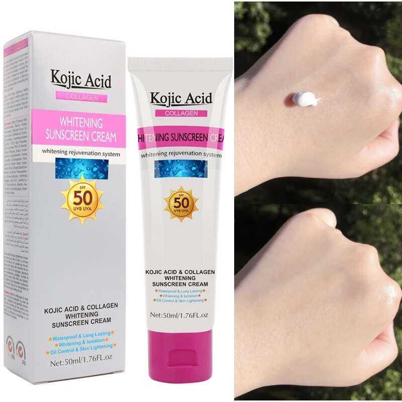 Kojic Acid Skin Care Facial Sunscreen Cream Spf 50 Max 40G Oil Free ...
