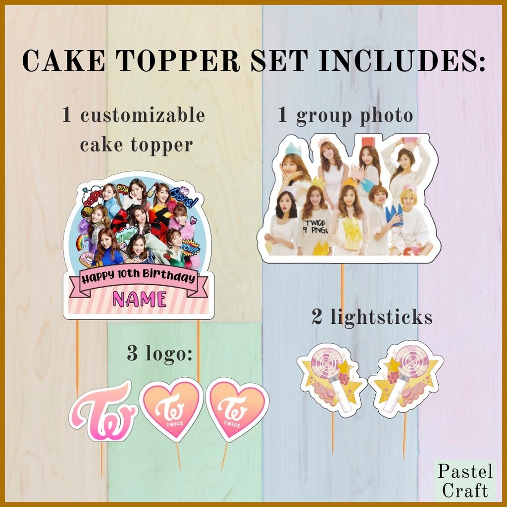 Twice Customized Cake Topper for Birthday Party / Events / Celebrations ...