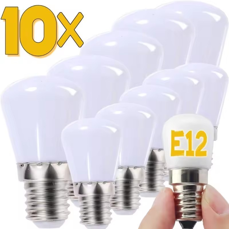 3/5/10PCS E12 Light Bulb / 220V LED Refrigerator Lamp Screw Bulb ...