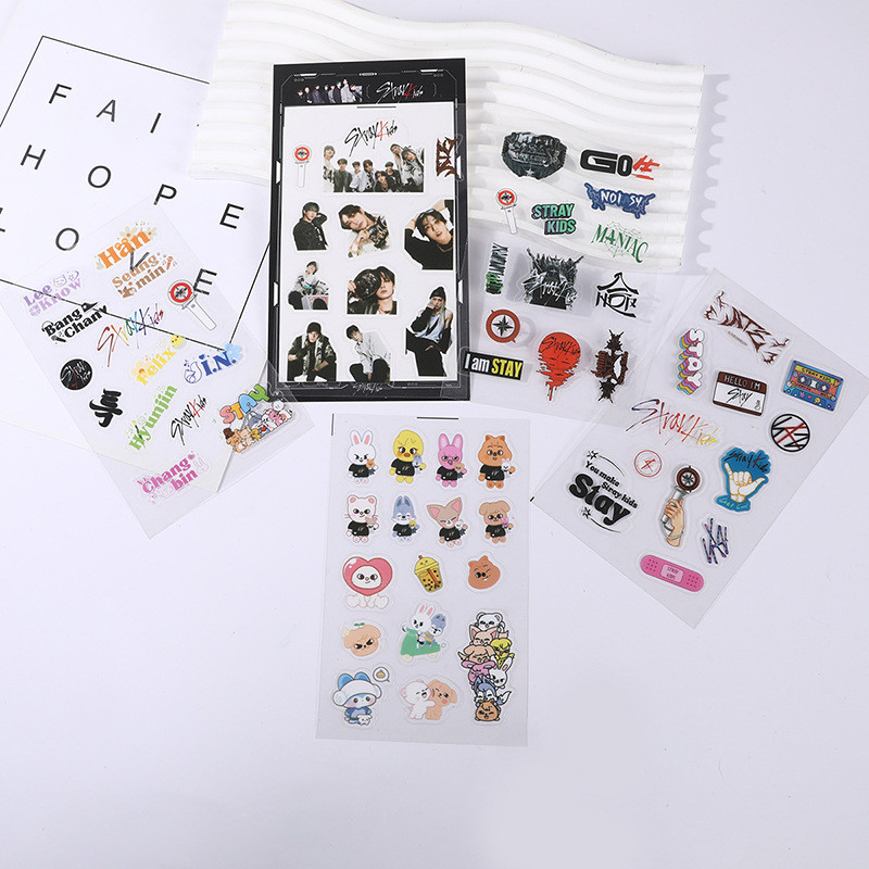 5sheets/pack Kpop Idol Stray Kids Stickers SKZ Cute Cartoon Stickers ...