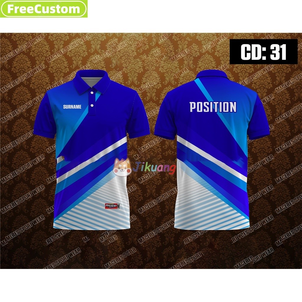 【FREE CUSTOM 】FULL SUBLIMATION GENDER NEUTRAL POLO TSHIRT FOR MEN WOMEN ...