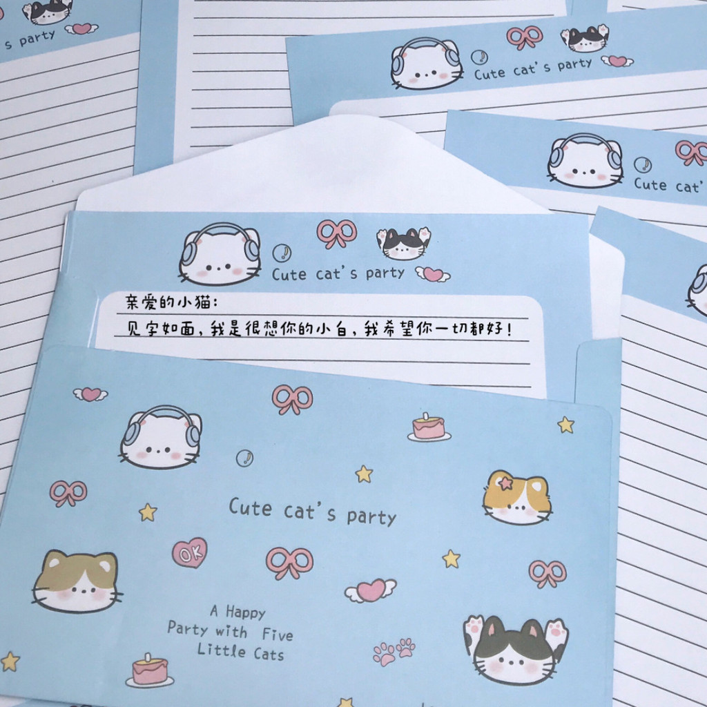 Kitten Party Envelope Letter Paper Ceremonial Feeling High-value ins ...