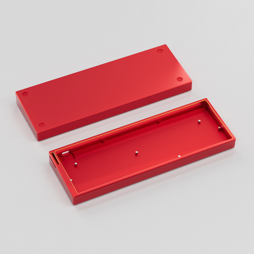 M60/M63 Red / Black Mechanical Keyboard Housing CNC Aluminum Anode ...