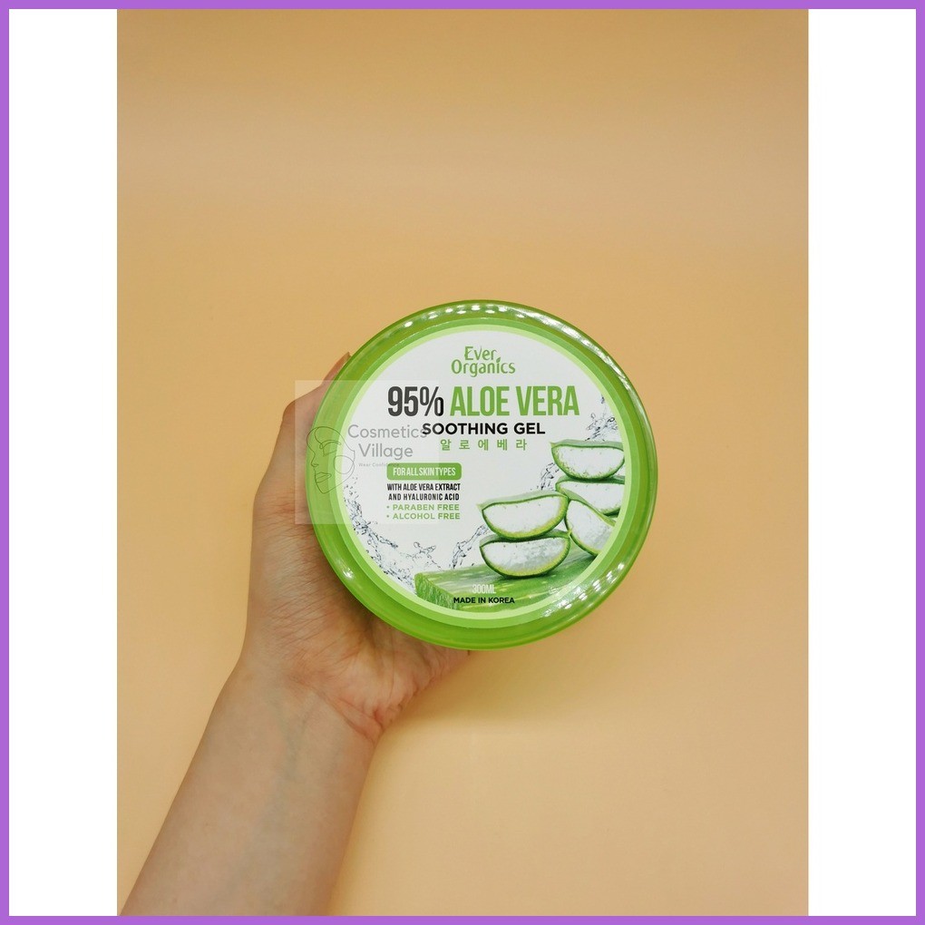 ஐ Ever Organics Ice Jeju Aloe and Aloe Vera Soothing Gel Lotion (300ml ...