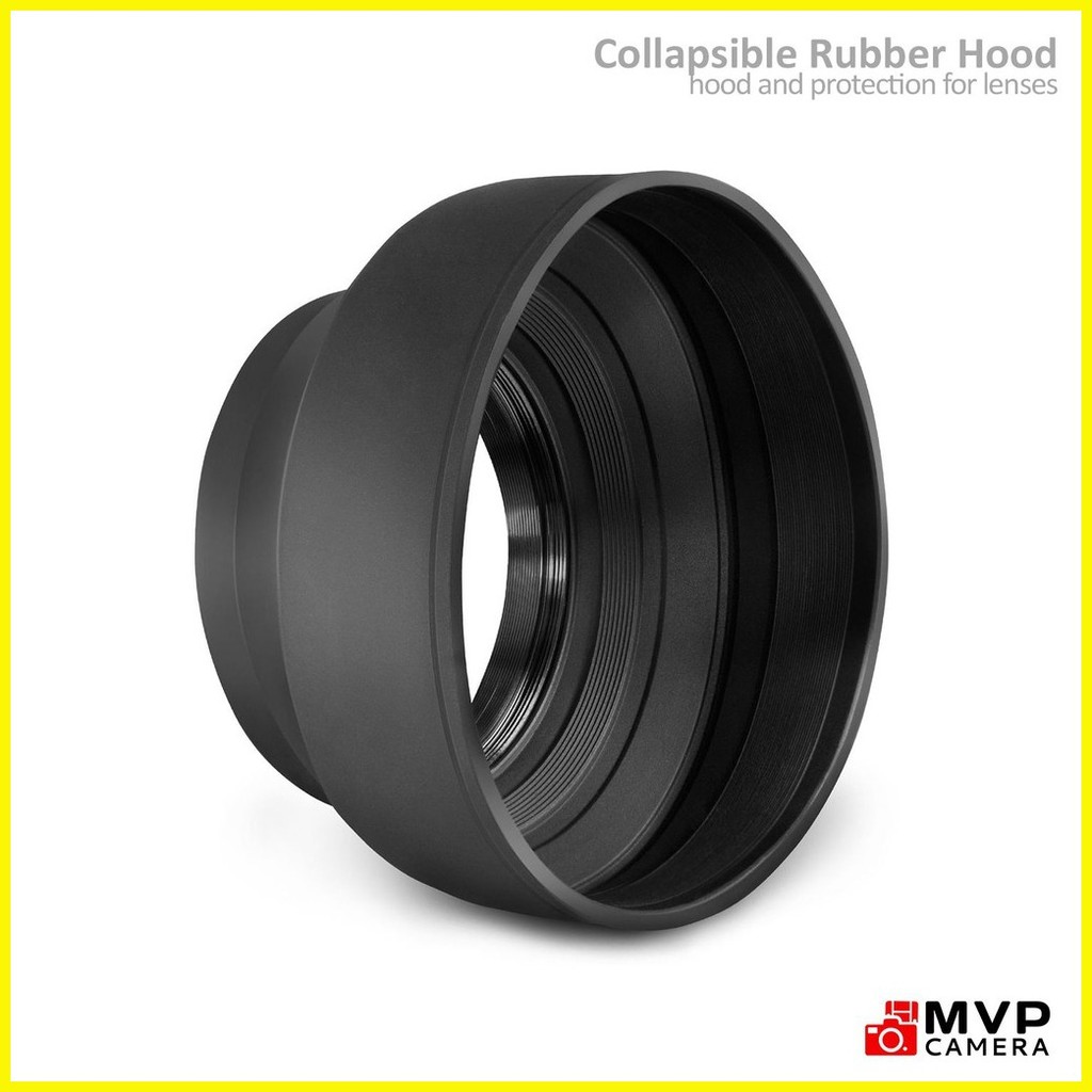 Generic Collapsible Rubber Hood Type for DLSR, Mirrorless and other ...