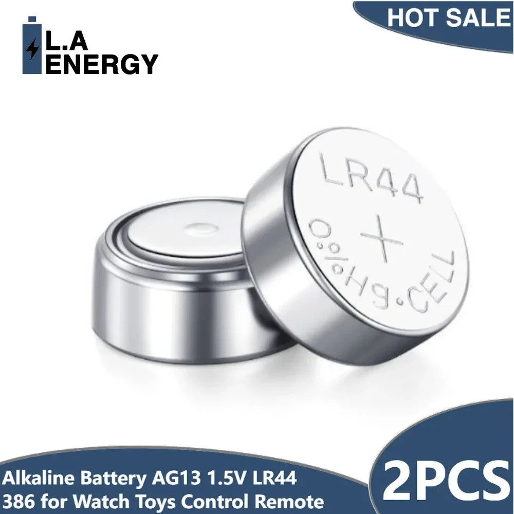 2Pcs 3 Cae Alkae Battery Ag13 1.5V Lr44 386 Button Coin Cell Watch Toys ...