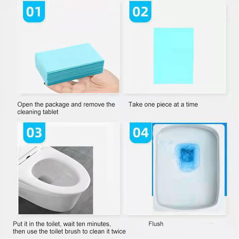 30Pcs/Set Toilet Bowls Cleaner Strips Household Toilet Cleaner Sheet ...
