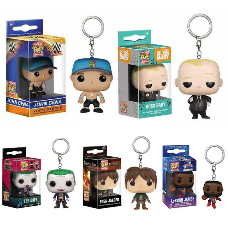 POP Funko WWE John Cena Boss Baby Keychain Pendant LeBron James Action ...