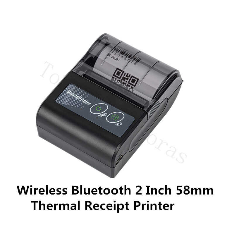 Portable Mini Thermal Wireless Receipt Printer 58Mm Ink-Free USB BT Esc/Pos Windows Android PC ...