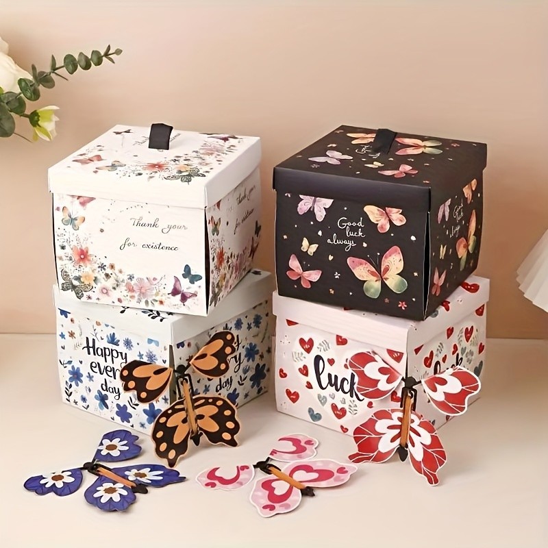Butterfly Explosion Surprise Gift Box, Creative Paper Box for Birthday ...