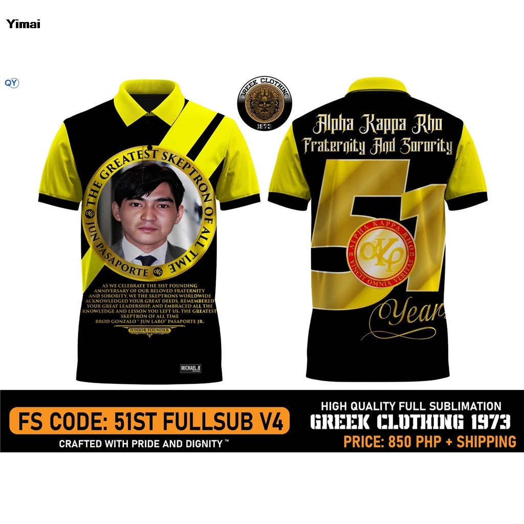 AKP 1973 Alpha Kappa Rho v113 Anniversary skeptron POLO Clothing T ...