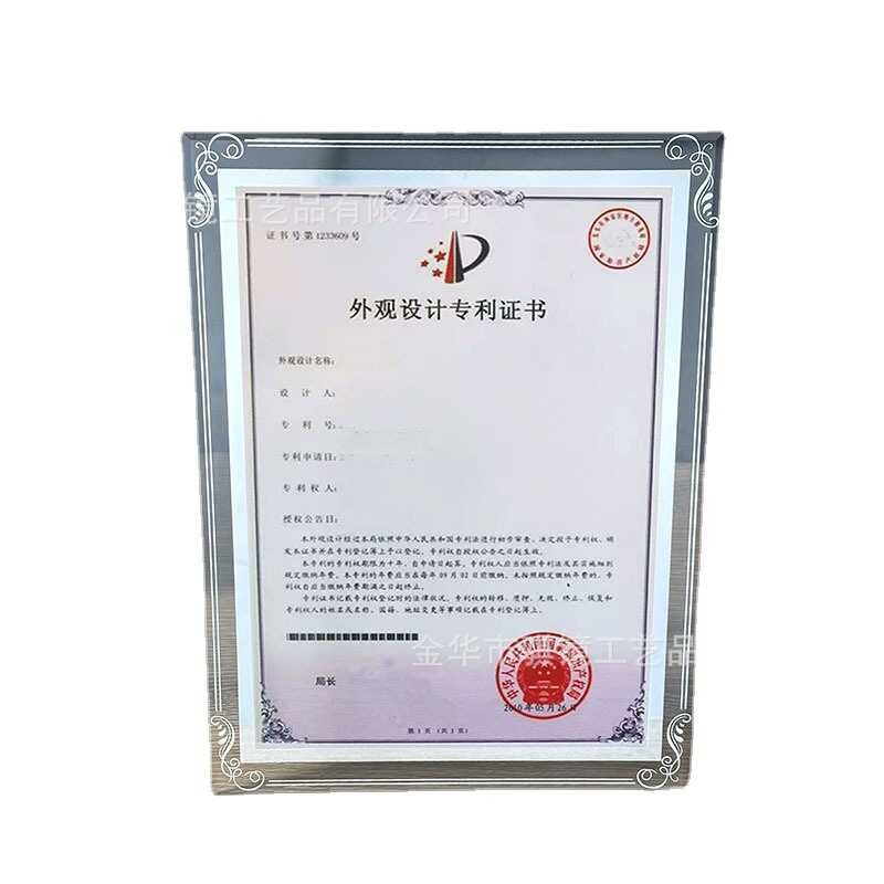 A4 Honor Certificate Photo Frame Crystal Glass Photo Frame Stand ...