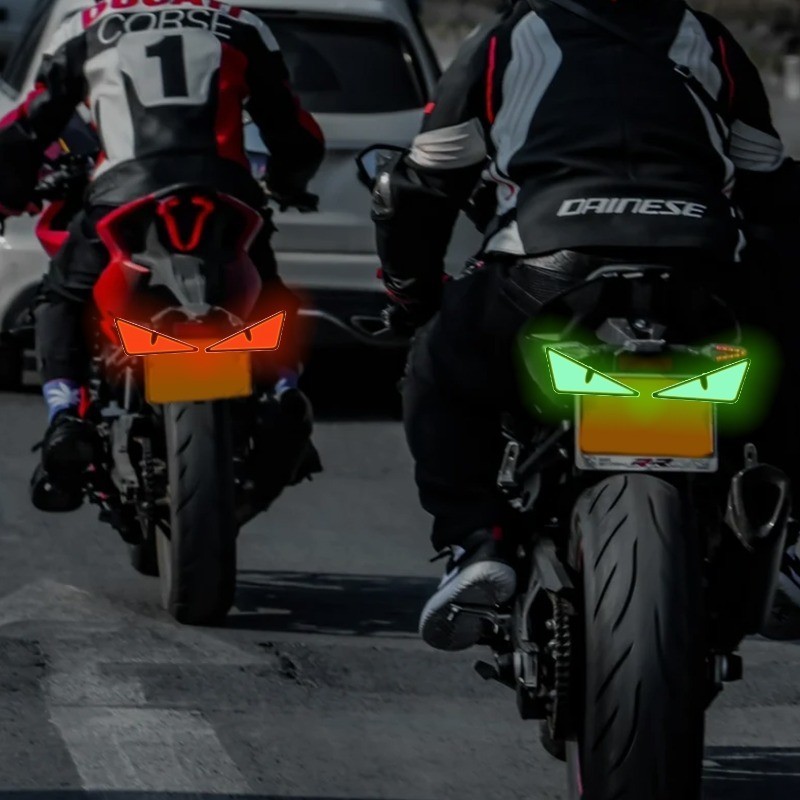 2Pcs Universal Motorcycle LED Devil'Eyes Lights - Night Safety License ...