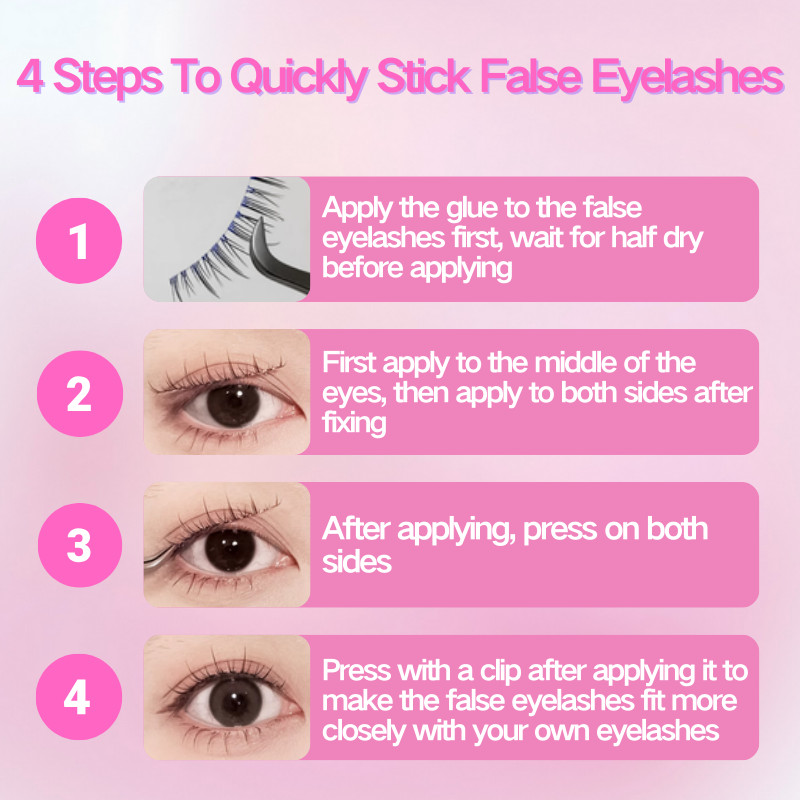 Bronicy False Eyelashes Thick Natural Curls Manga Thai Mixed Style ...