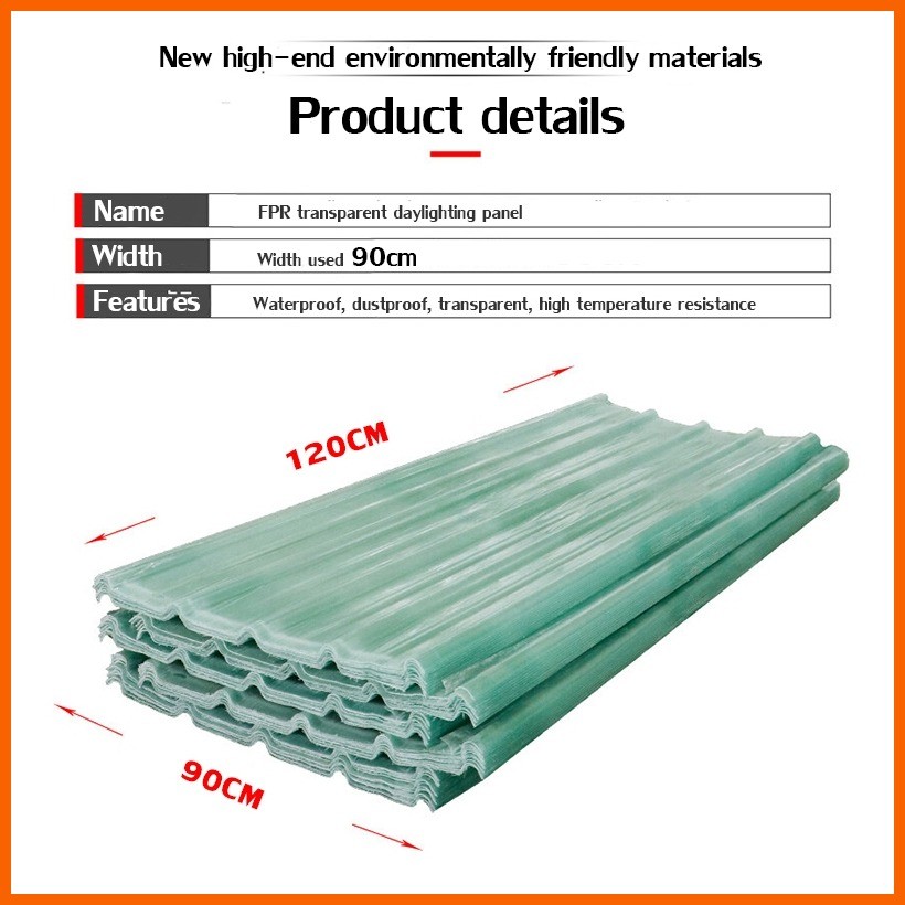 FRP Fiberglass Longspan RIB TYPE FRP daylighting board, sunshade, rain ...