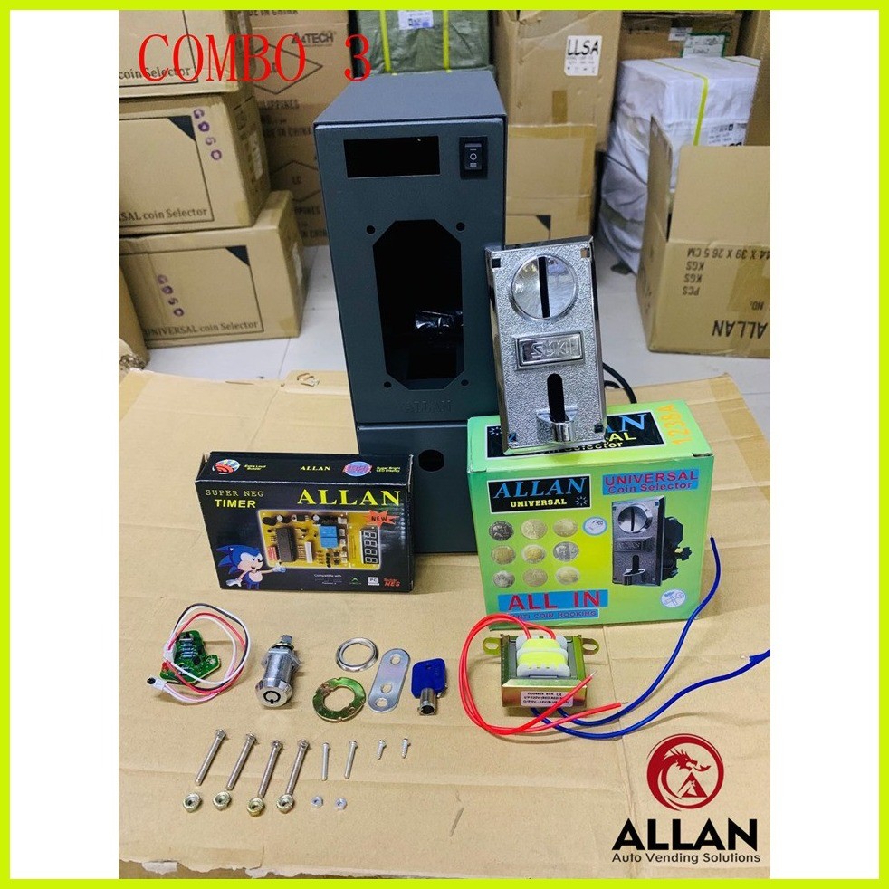 ☑ ♕ ⊕ ALLAN Complete Set Pisonet COMBO 3 /High Power Relay Coinslot Box ...
