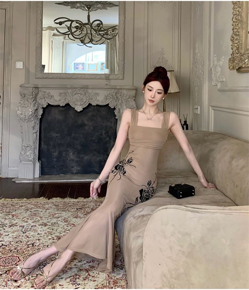 Mocha Mousse Dress Gown Pantone Color of Year 2025 Khaki Brown Elegant ...