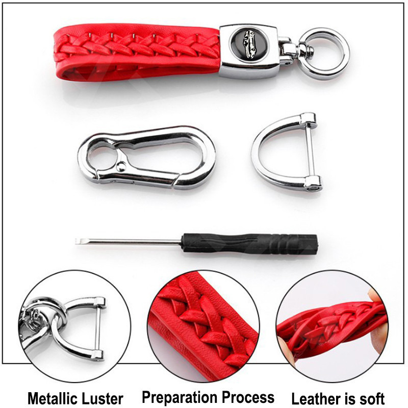 Nissan Car Leather Keychain Fashion Strap Lanyard Key Chain Metal Key ...