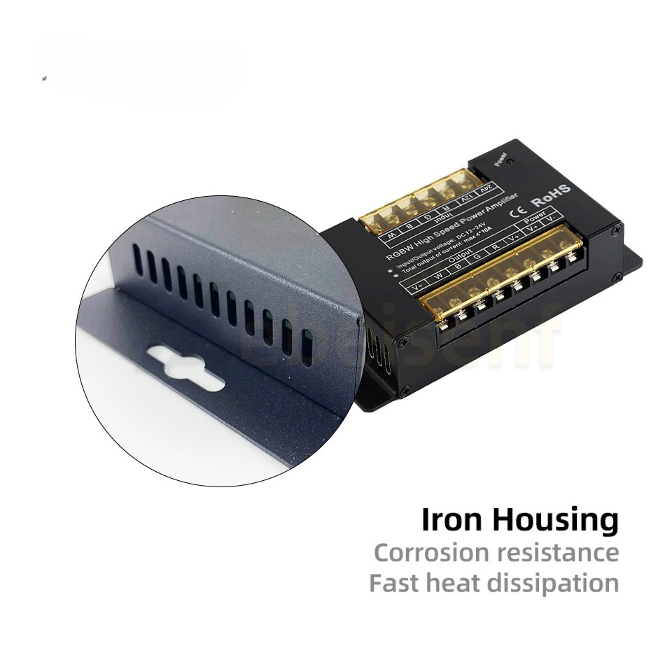 New RGBW High Speed Power Amplifier DC12V 24V 40A 4 Channel Constant ...