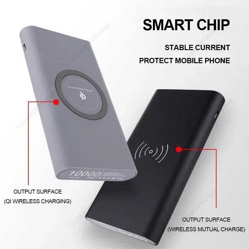 20000Mah Wireless Power Bank Two-Way Fast Charging Powerbank Portable ...