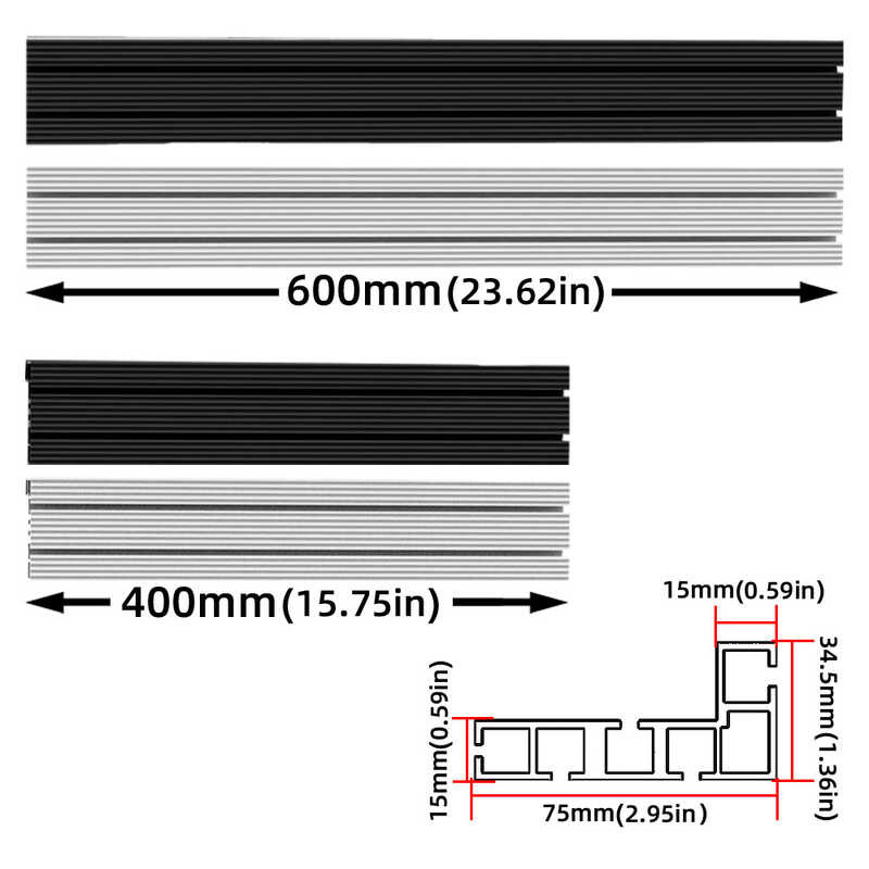 Type 75 T-Track Aluminum DIY Slot Bandsaw Jig Miter Track, Wooorking ...