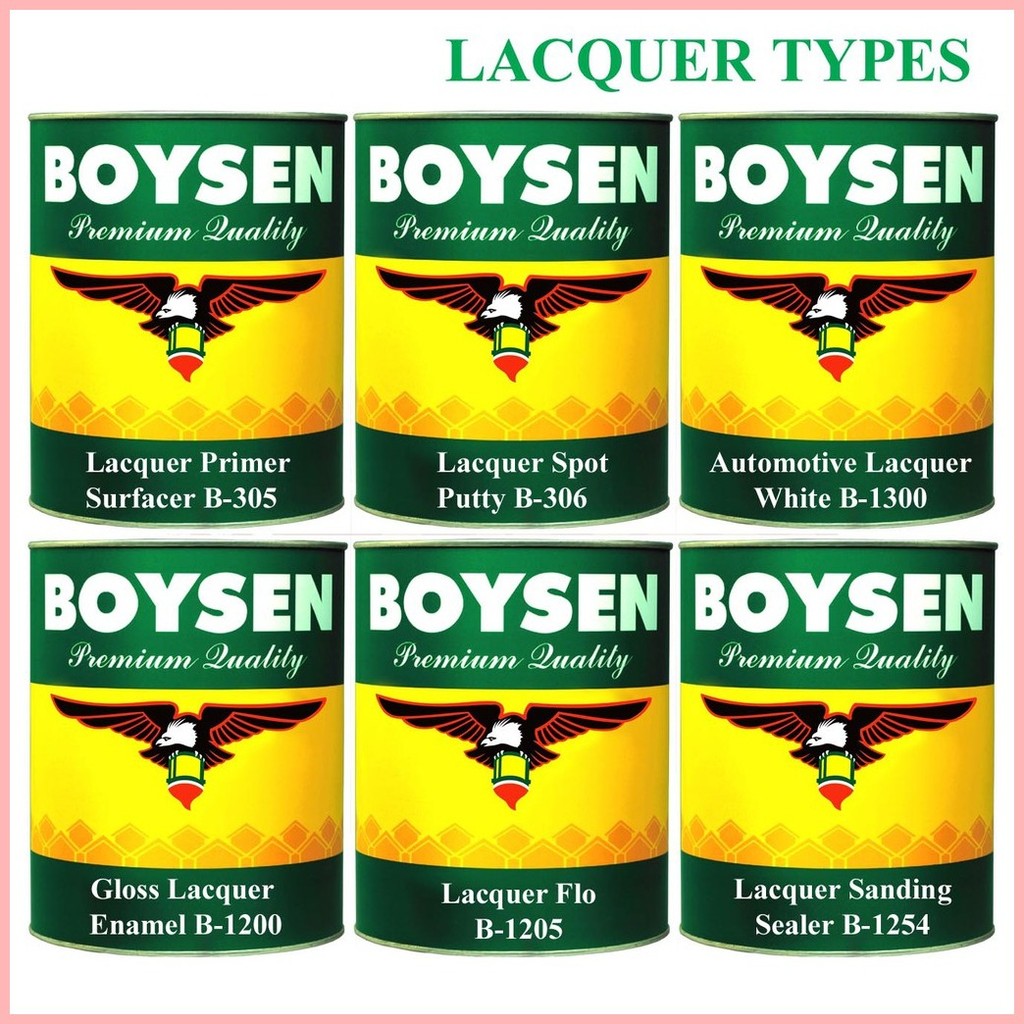 Boysen Lacquer Paints 1L Automotive White Primer Surfacer Spot Putty ...