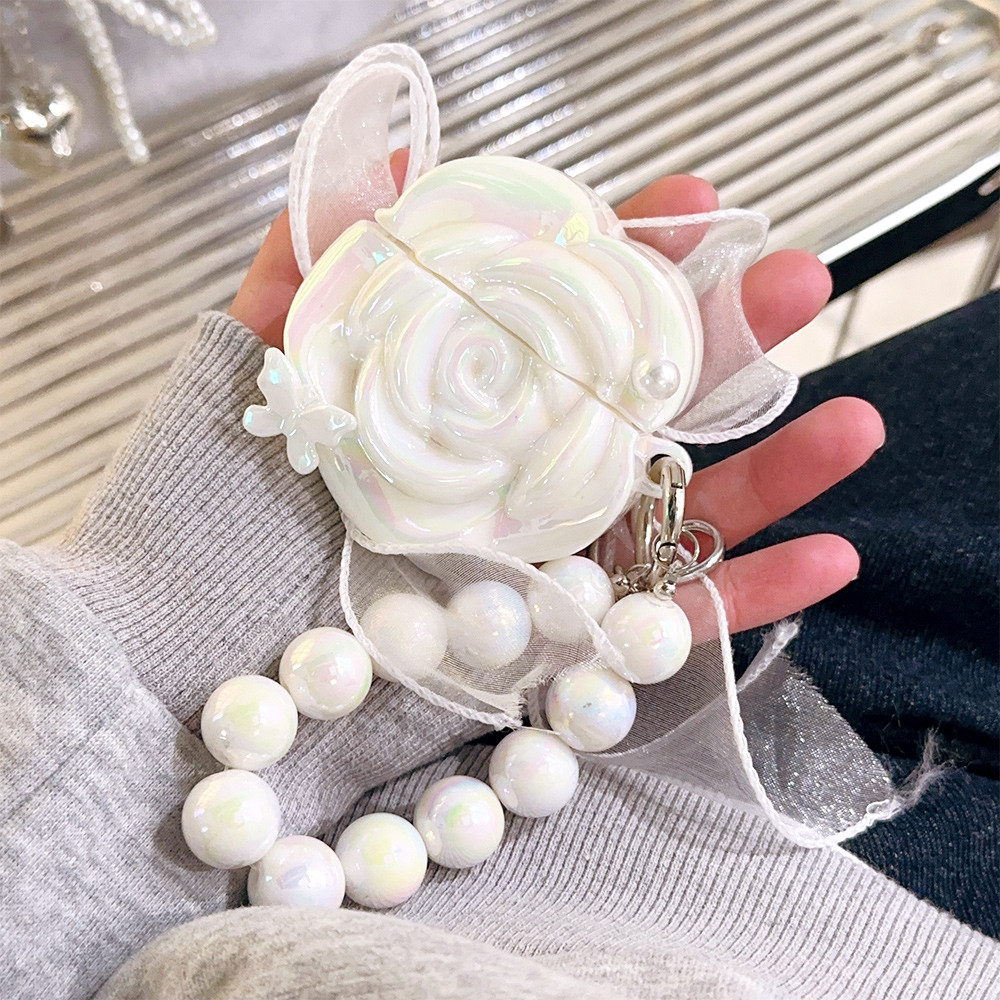 Luxury 3D Laser Flower Bead Chain Earphone Cover for Airpods 1/2/3/4 ...