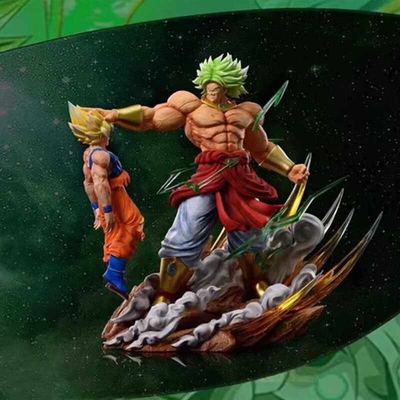 20Cm Dragon Ball Anime Broli Vs Action Figures Pvc Model Statue Goku ...