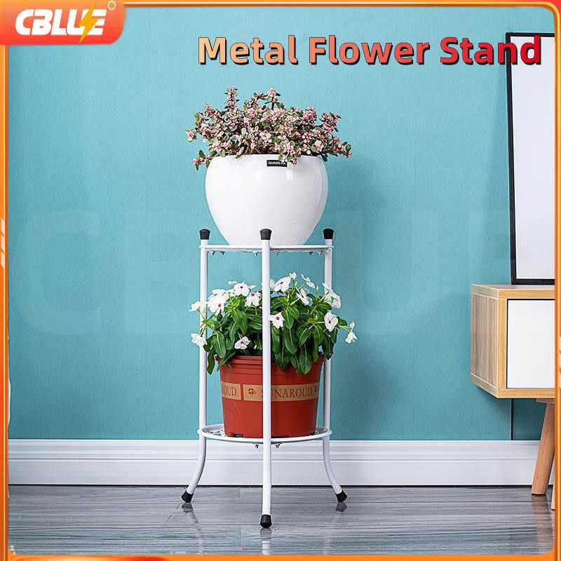 (Warranty)Cblue Flower Rack Plant Stand Indoor Outdoor 2 Tiers Metal Potted Plant Stands Flower ...