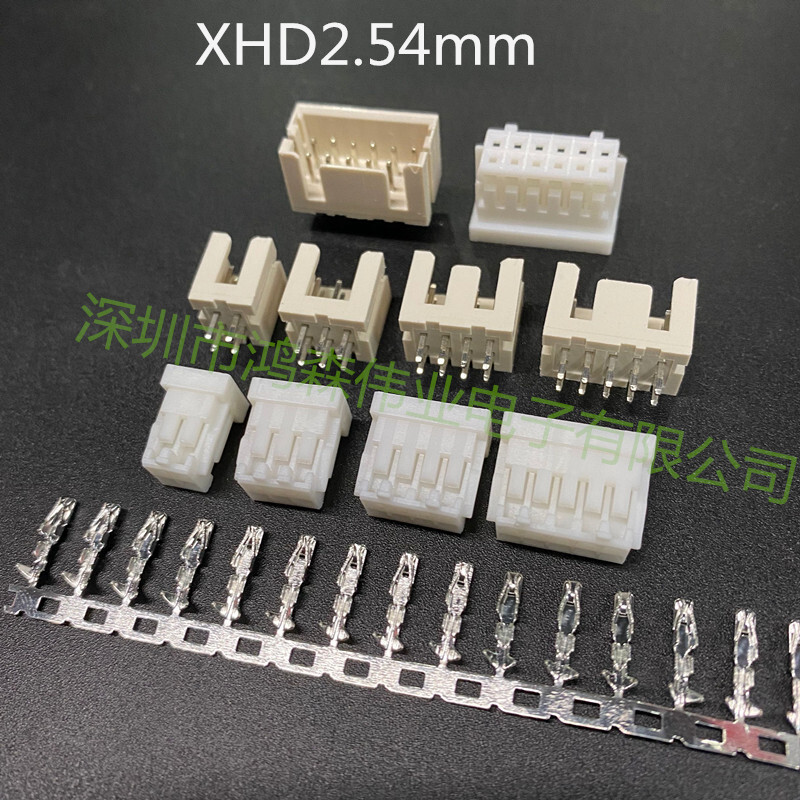 XHD2.54 double row connector straight socket rubber shell crimping ...