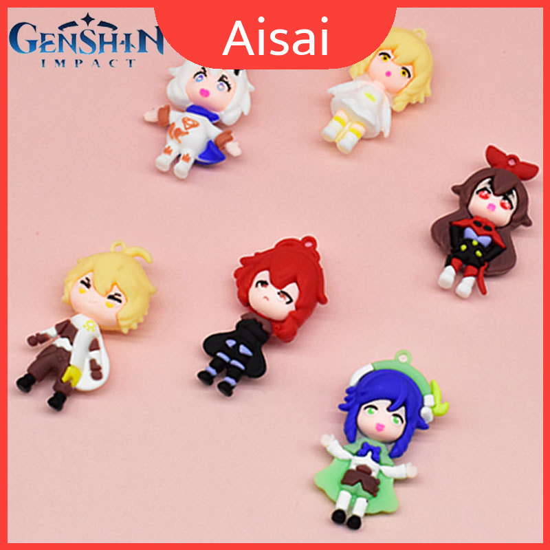 Genshin Impact Vibrant Aether Diluc Lumine Venti Paimon Toy Pvc Figure ...