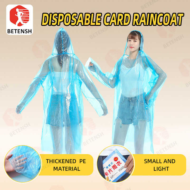 Disposable Card Rain Covering Portable Whole-Body Raincoat Heavyweight ...