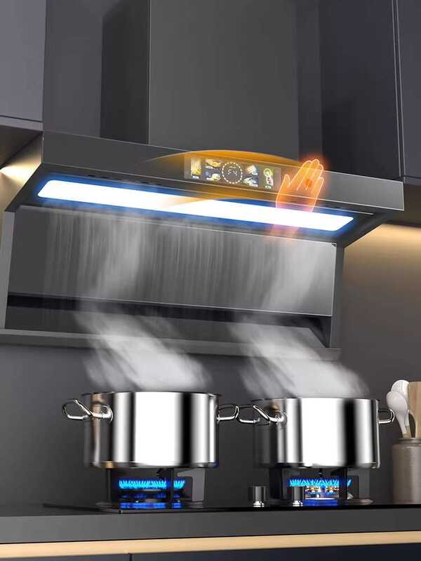 Rongshida Top Side Dual Range Hood House Gas Package 7-Type Stove Two ...