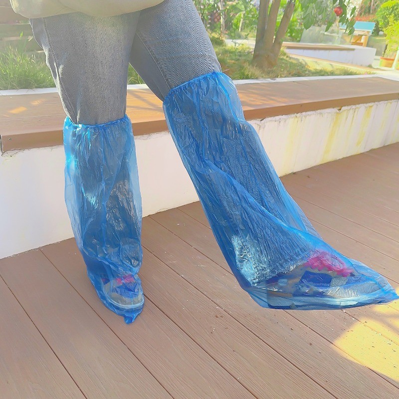10Pcs Transparent Thickened Rainproof High Tube Foot Cover Disposable ...