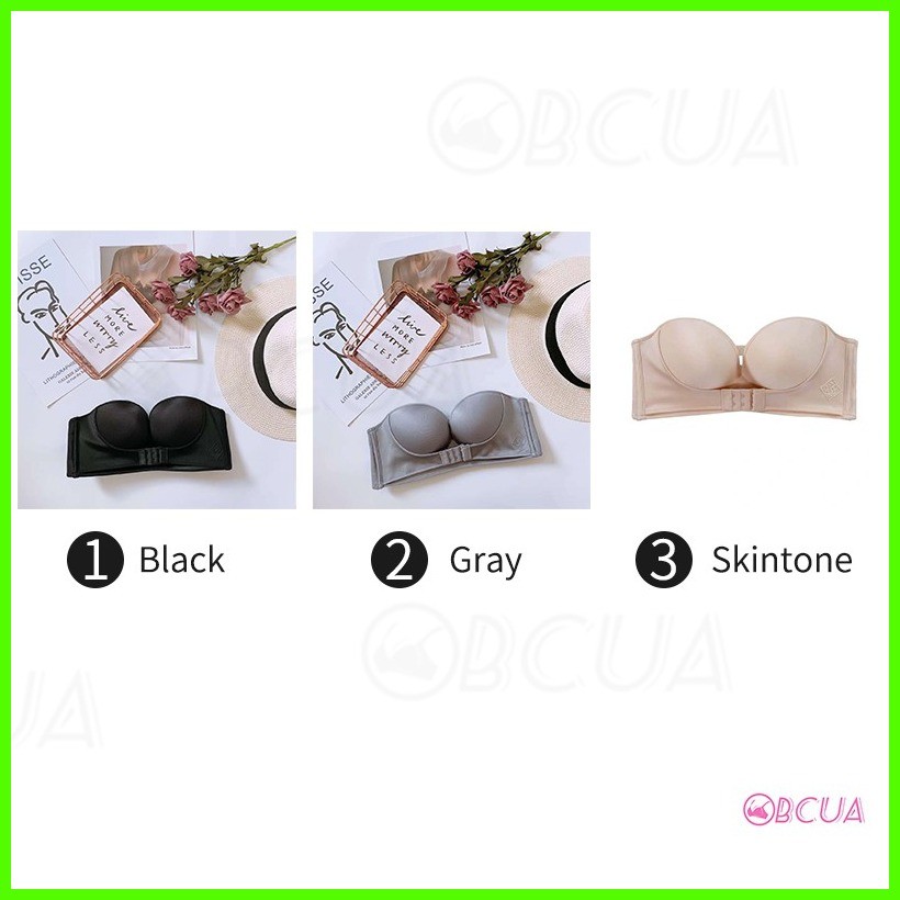 ↗ bcua Women's Seamless Push-Up Strapless Bra with foam bralette sexy bra Size 32-38 Cup A/B QQ ...